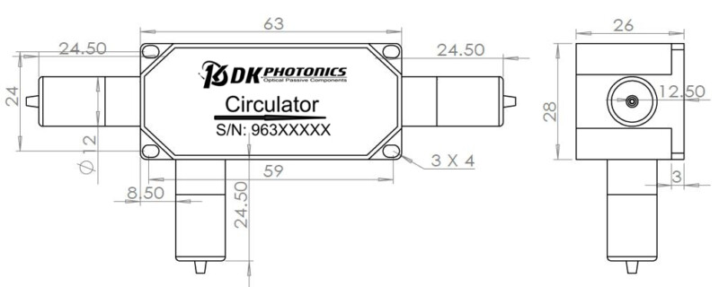 TGG Based 1064nm High Power Optical Circulator | Optical Passive Components