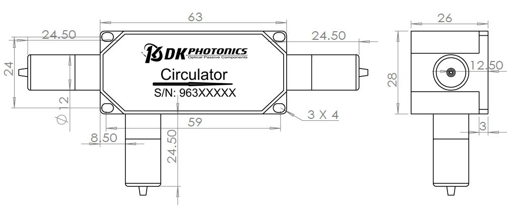 TGG Based 1064nm High Power Optical Circulator | Optical Passive Components